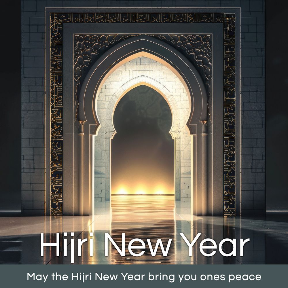 Hijri new year Instagram post | Premium Editable Template - rawpixel