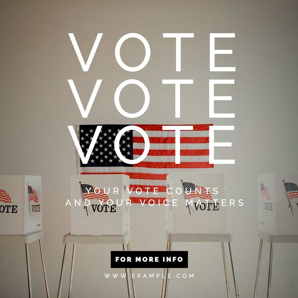 Vote Instagram post template | Premium Editable Template - rawpixel