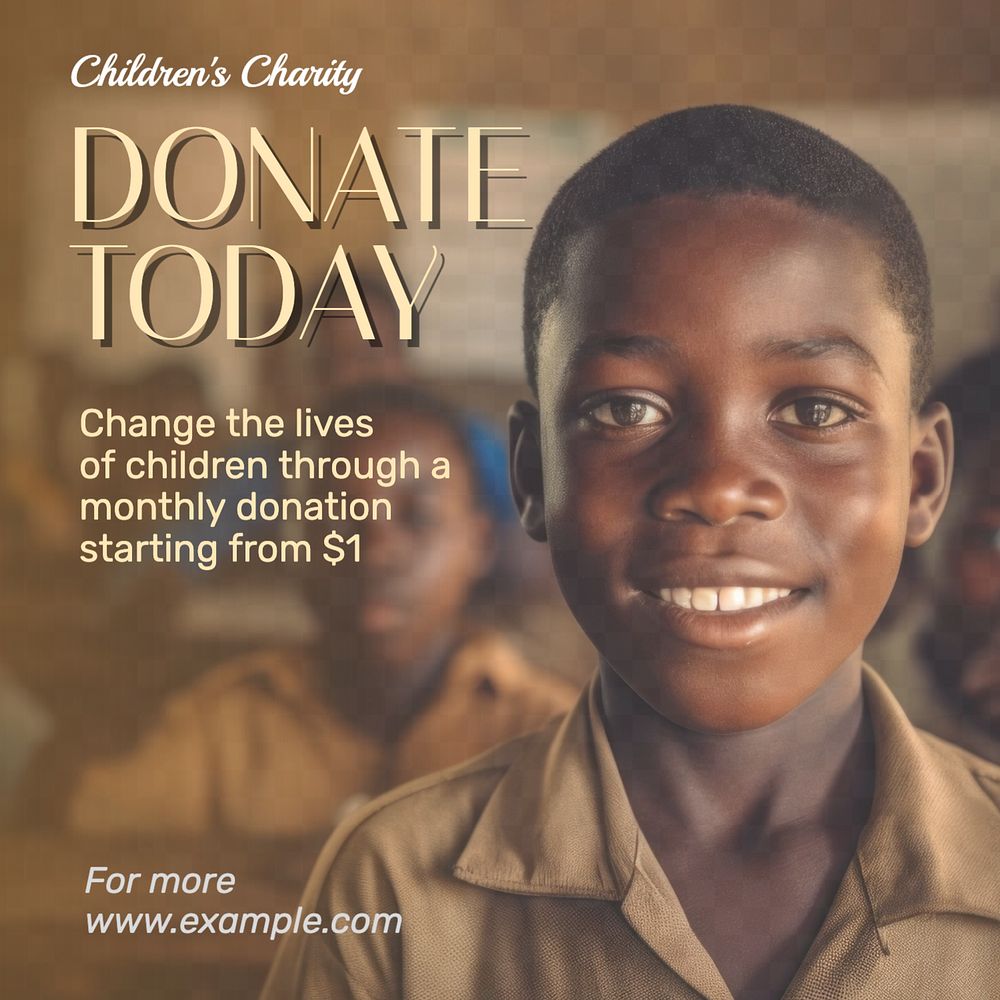Donate today Instagram post template | Free Editable Template - rawpixel