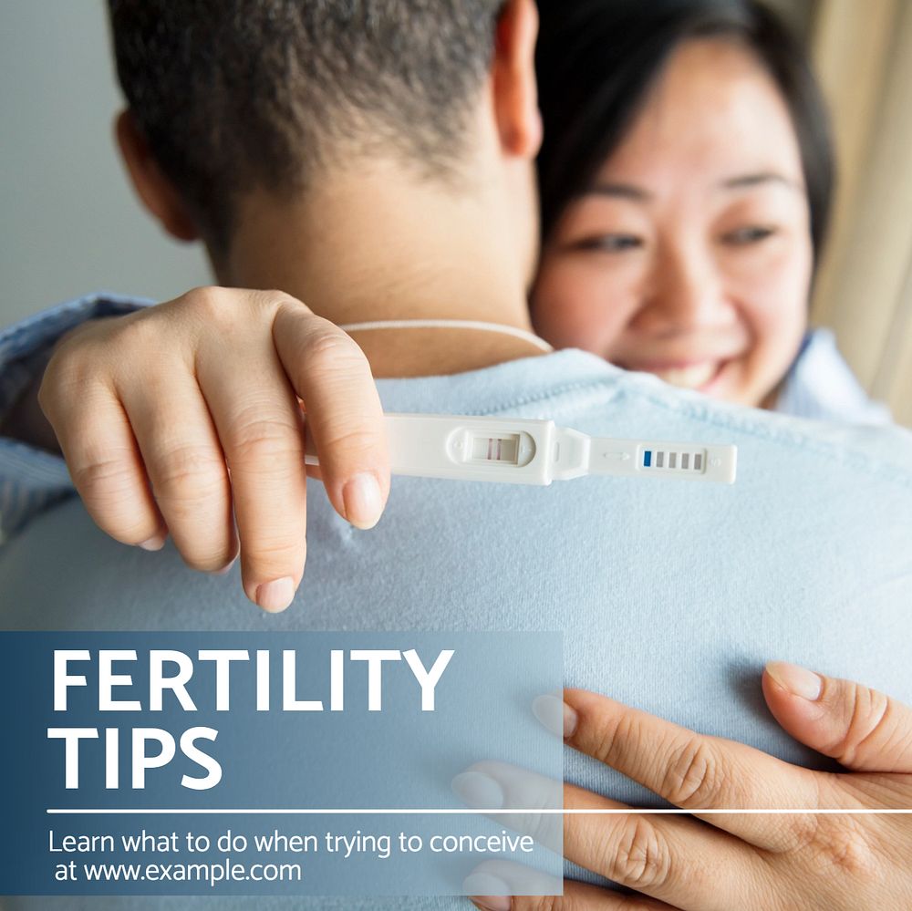 Fertility tips Instagram post template | Premium Editable Template ...