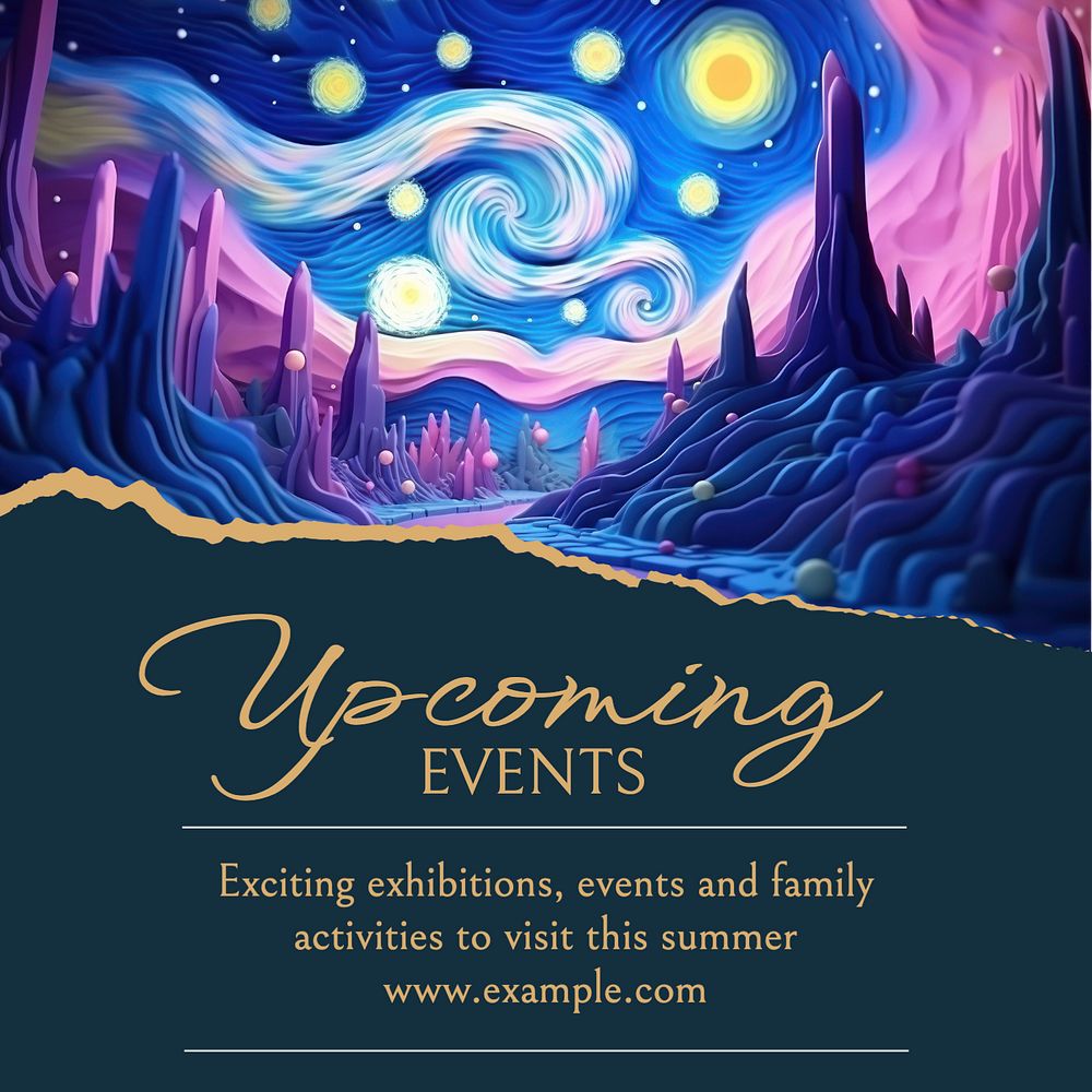 Upcoming events Instagram post template | Premium Editable Template ...