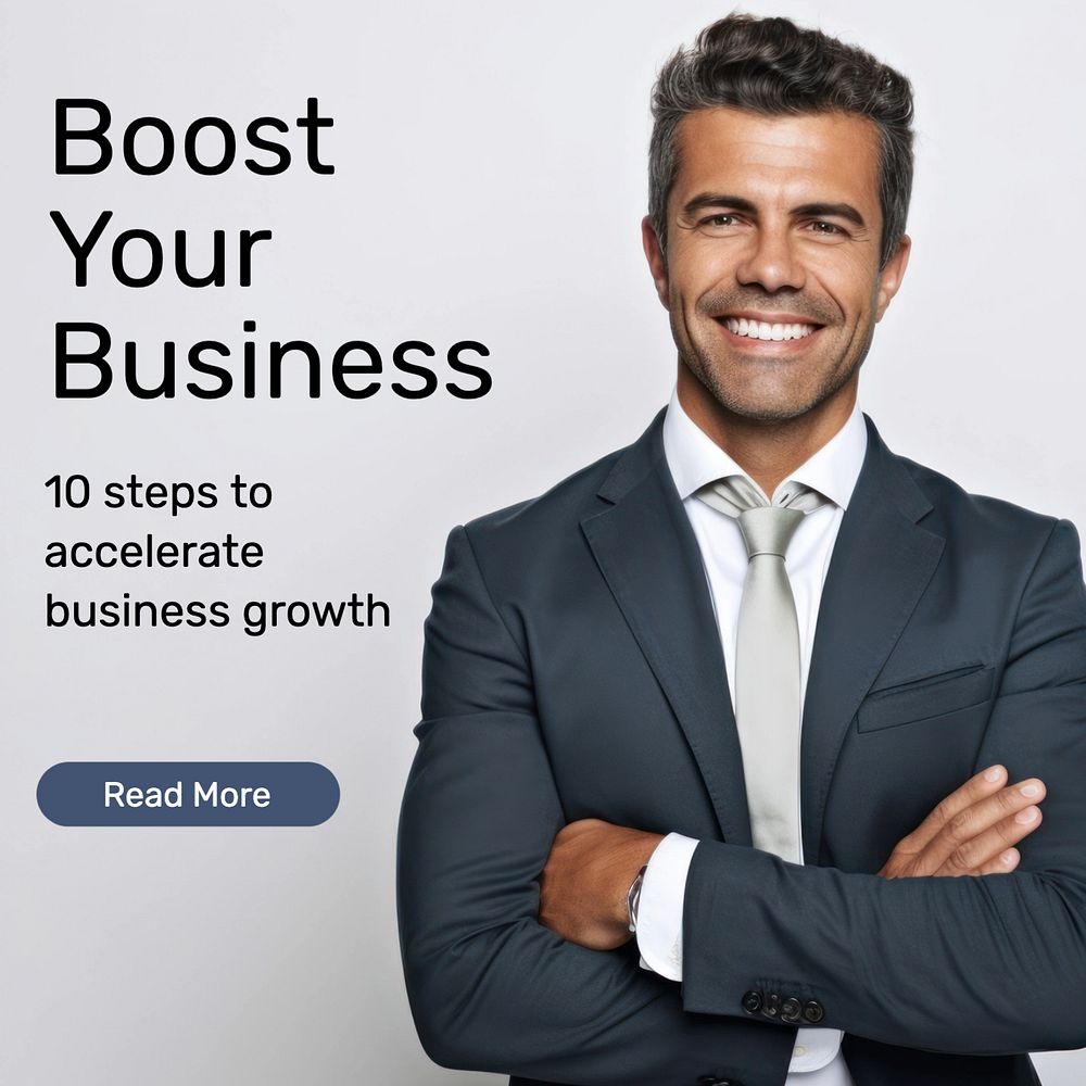Boost business Instagram post template | Premium Editable Template ...