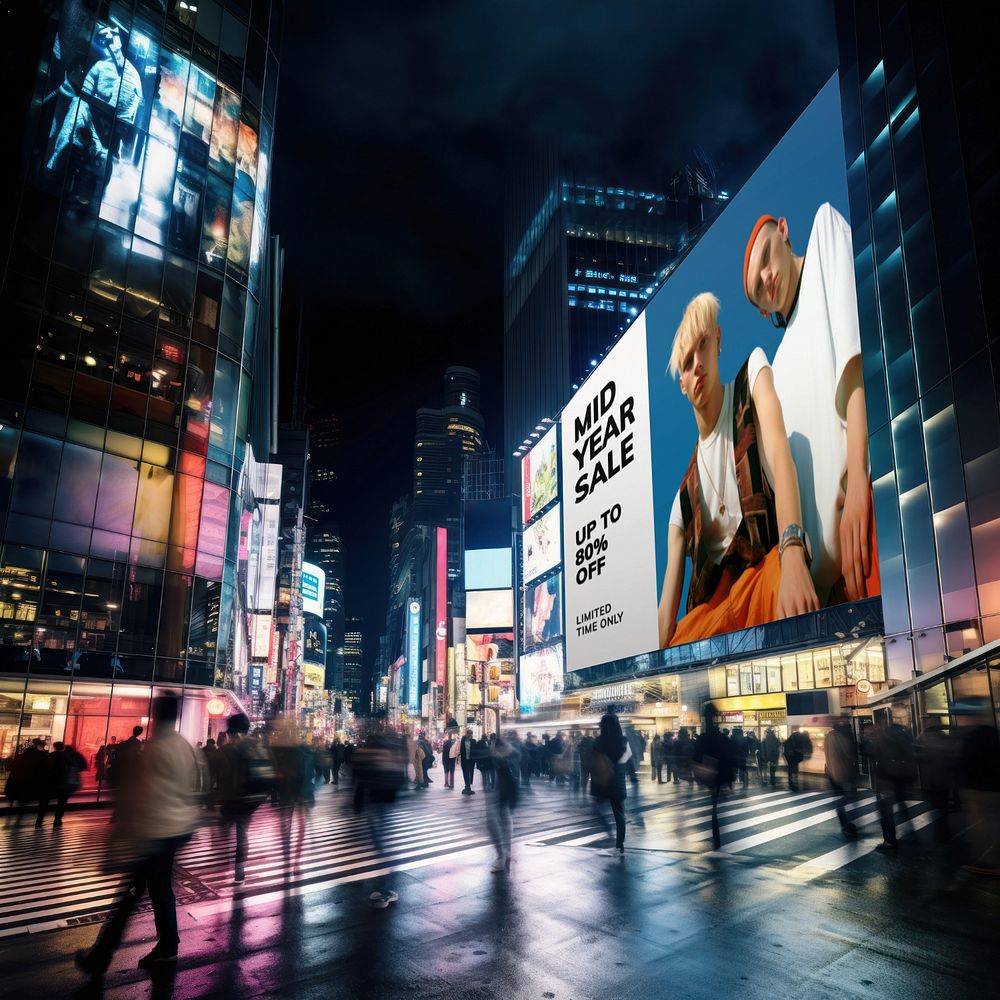 Digital billboard screen | Free Mockup Generator - rawpixel