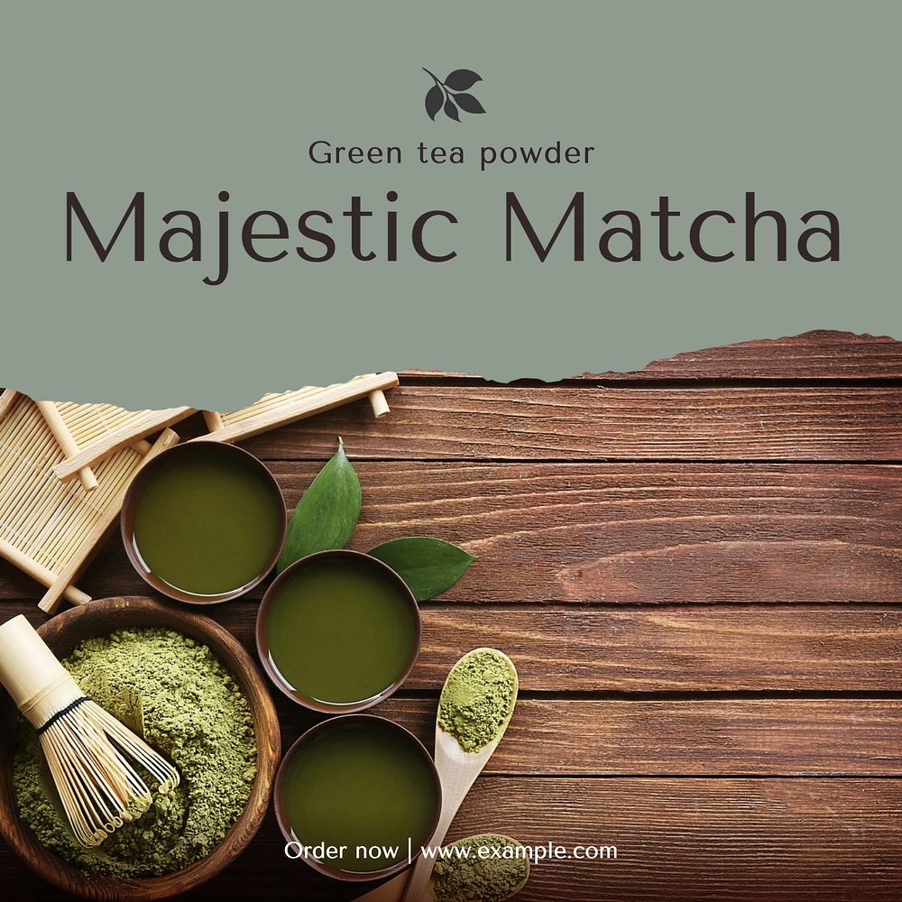 Matcha Instagram post template | Premium Editable Template - rawpixel