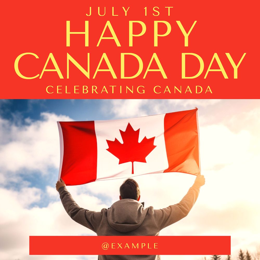 Canada day Instagram post template | Premium Editable Template - rawpixel