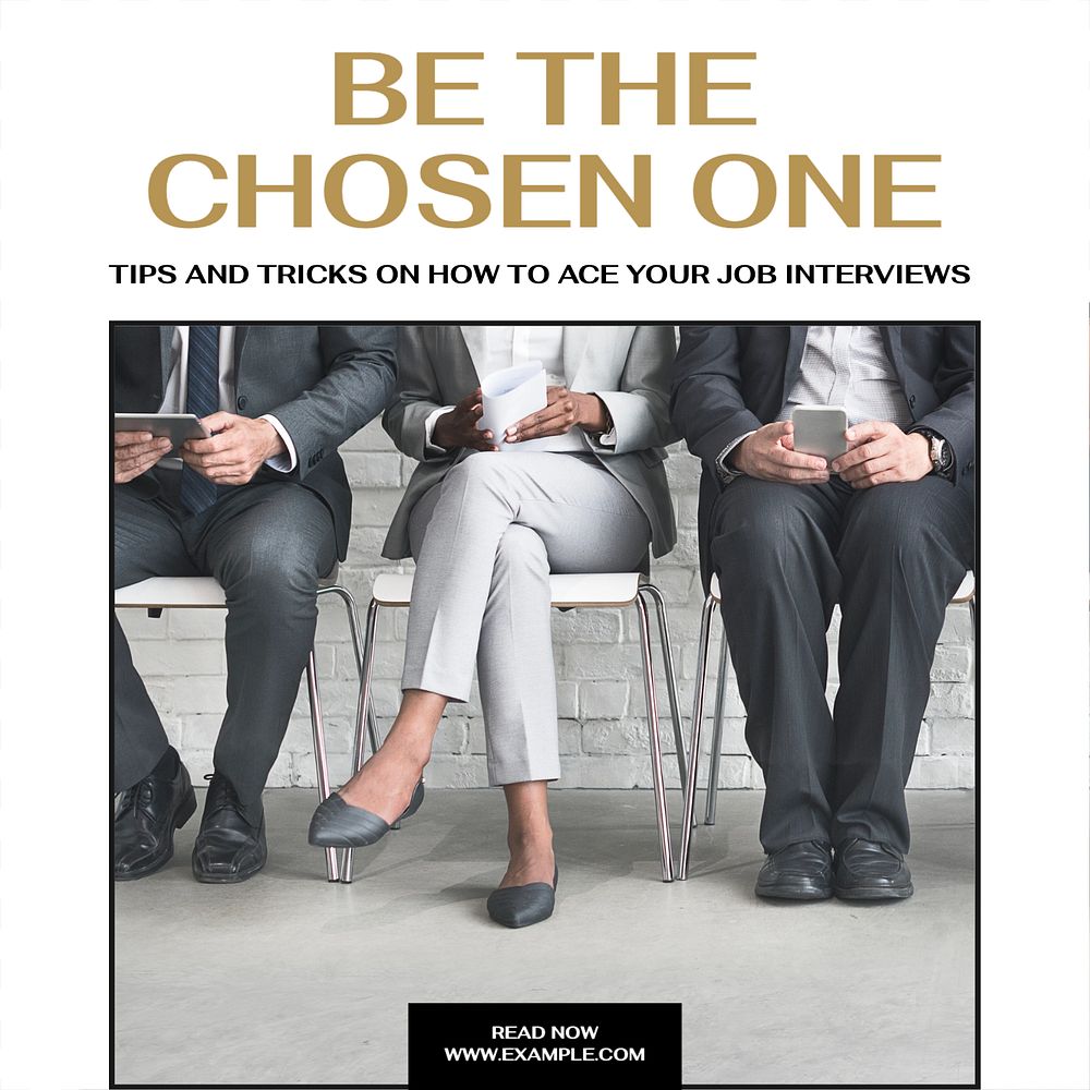 Job interviews Instagram post template | Premium Editable Template ...