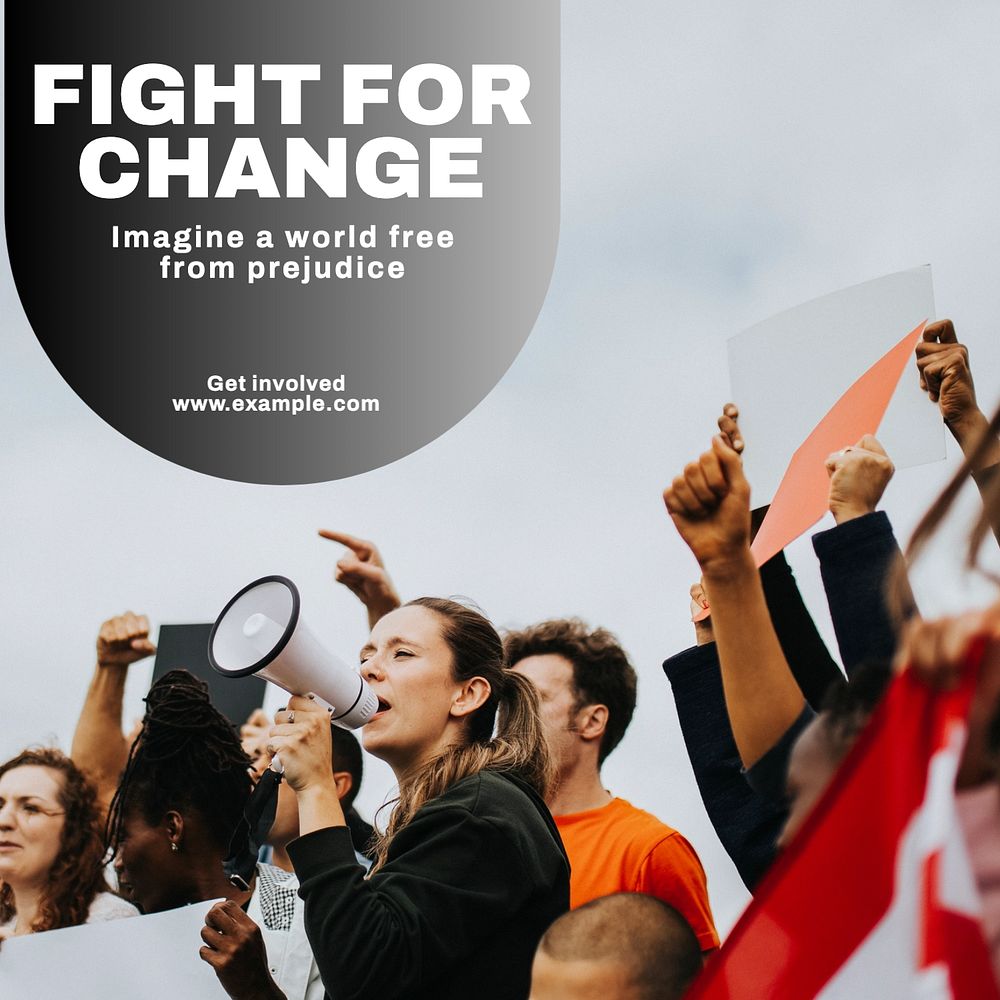 Social justice Instagram post template | Premium Editable Template ...