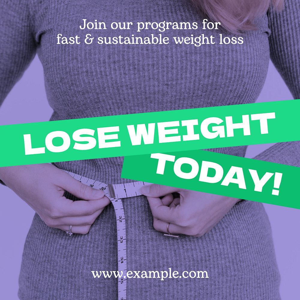 Weight loss Instagram post template | Premium Editable Template - rawpixel