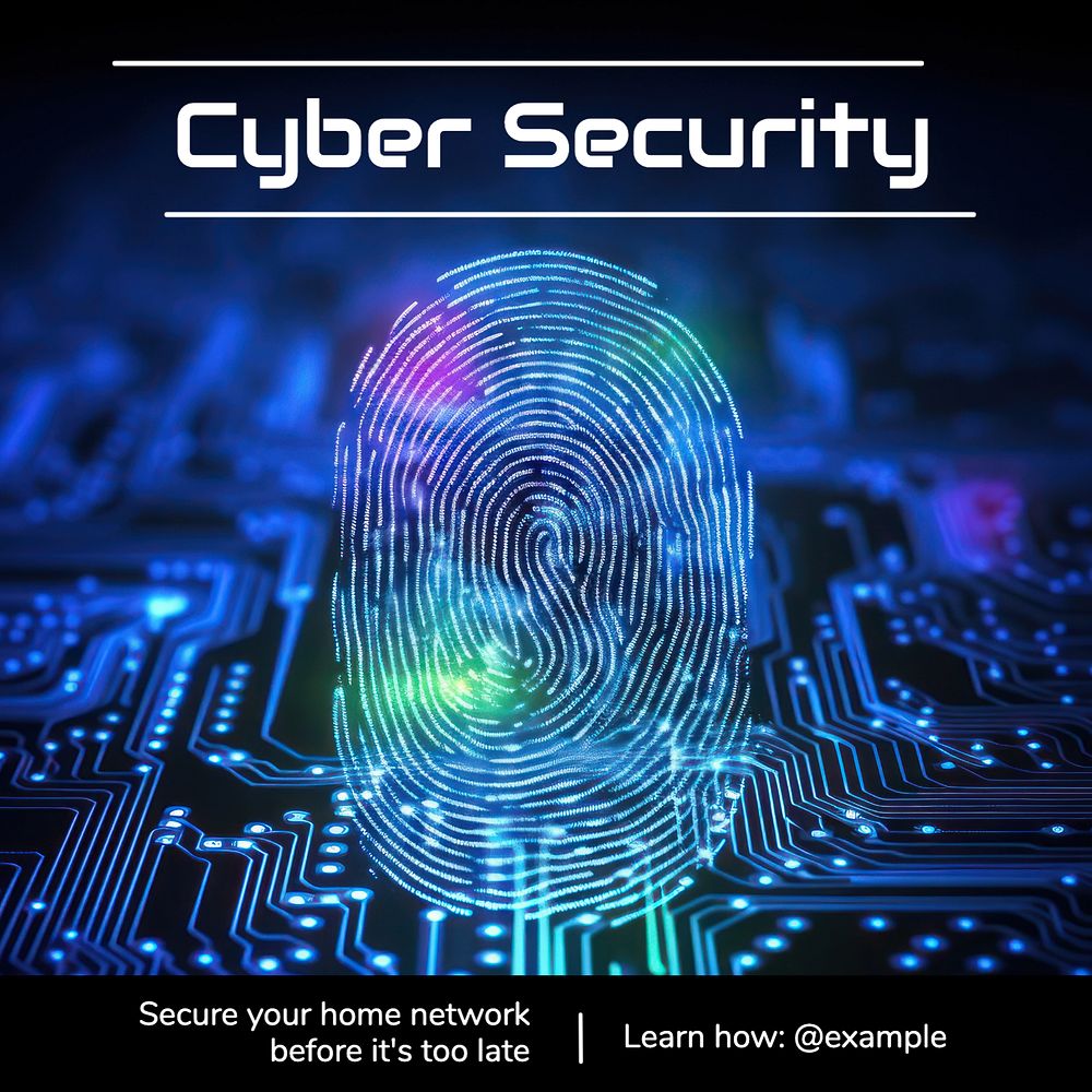 Cyber security Instagram post template | Premium Editable Template ...