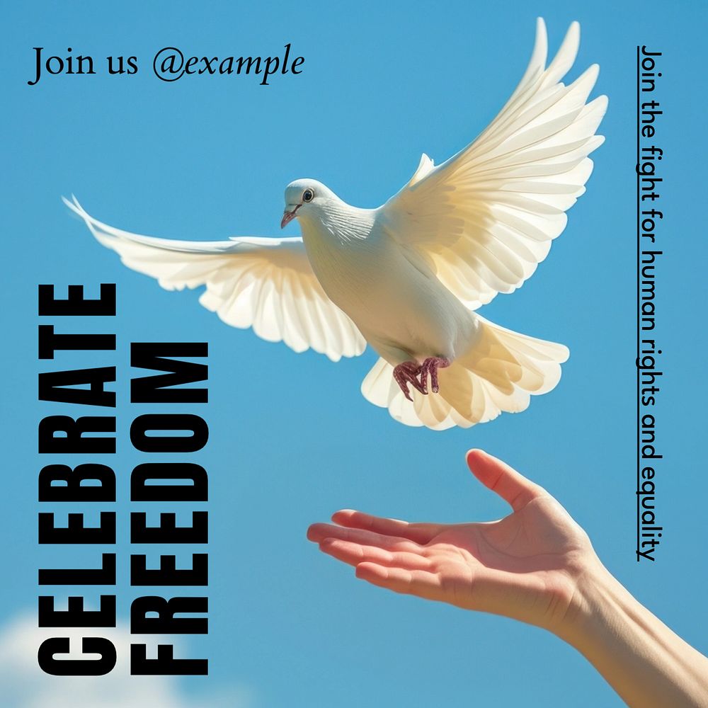 Celebrate freedom Instagram post template | Free Editable Template ...