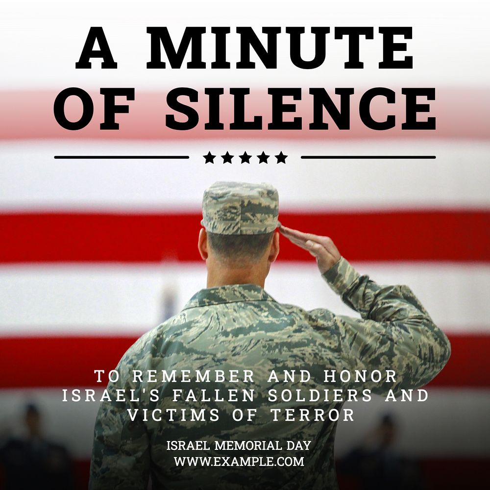 Minute silence Instagram post template | Premium Editable Template ...