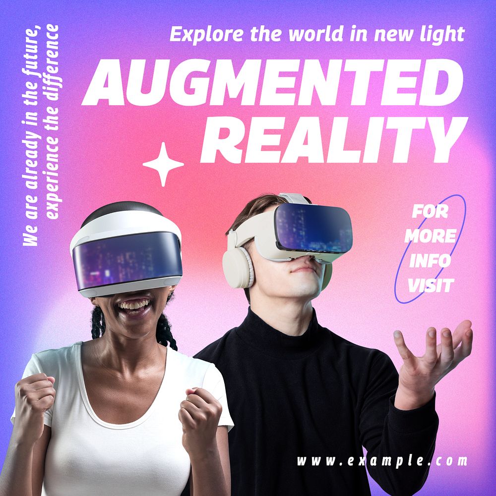 Augmented reality Instagram post template | Premium Editable Template - rawpixel