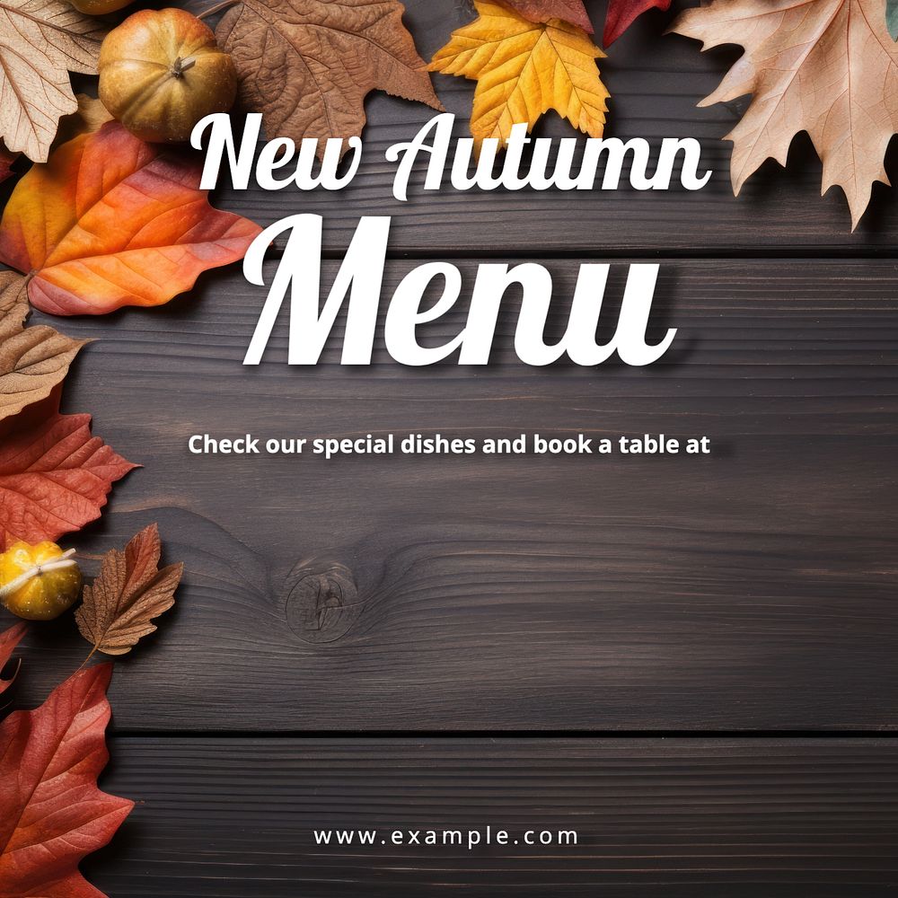 New autumn menu Instagram post | Premium Editable Template - rawpixel