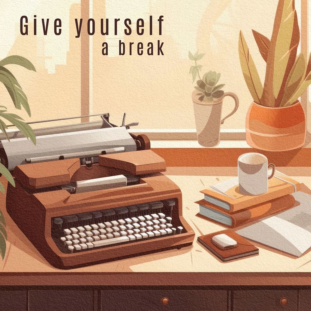 Take break Instagram post template | Premium Editable Template - rawpixel