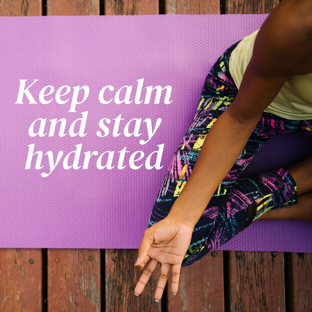 Stay hydrated quote Instagram post | Premium Editable Template - rawpixel