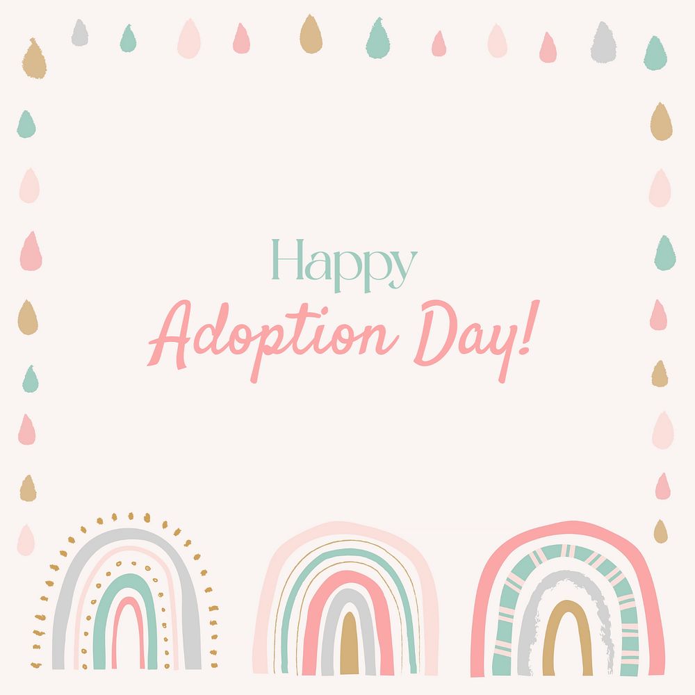 Happy Adoption Day Instagram post | Premium Editable Template - rawpixel
