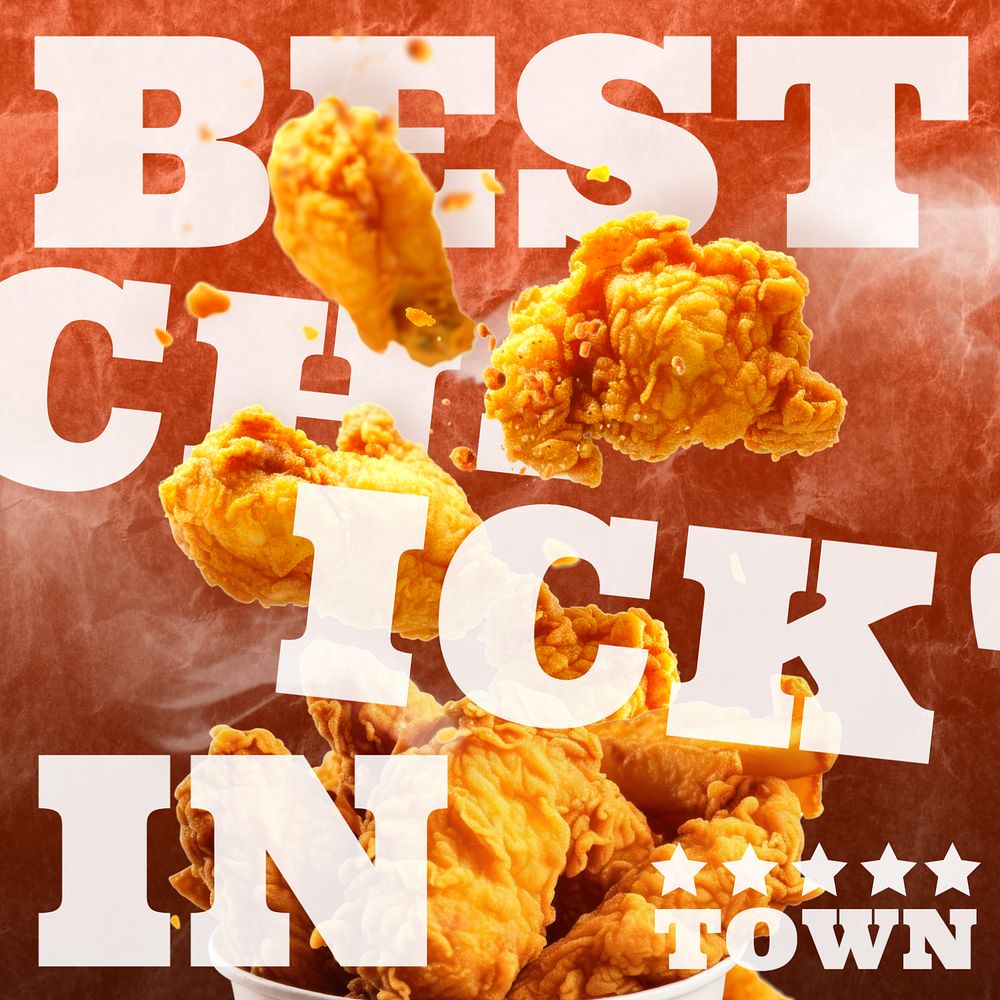 Chicken place Facebook post template | Premium Editable Template - rawpixel