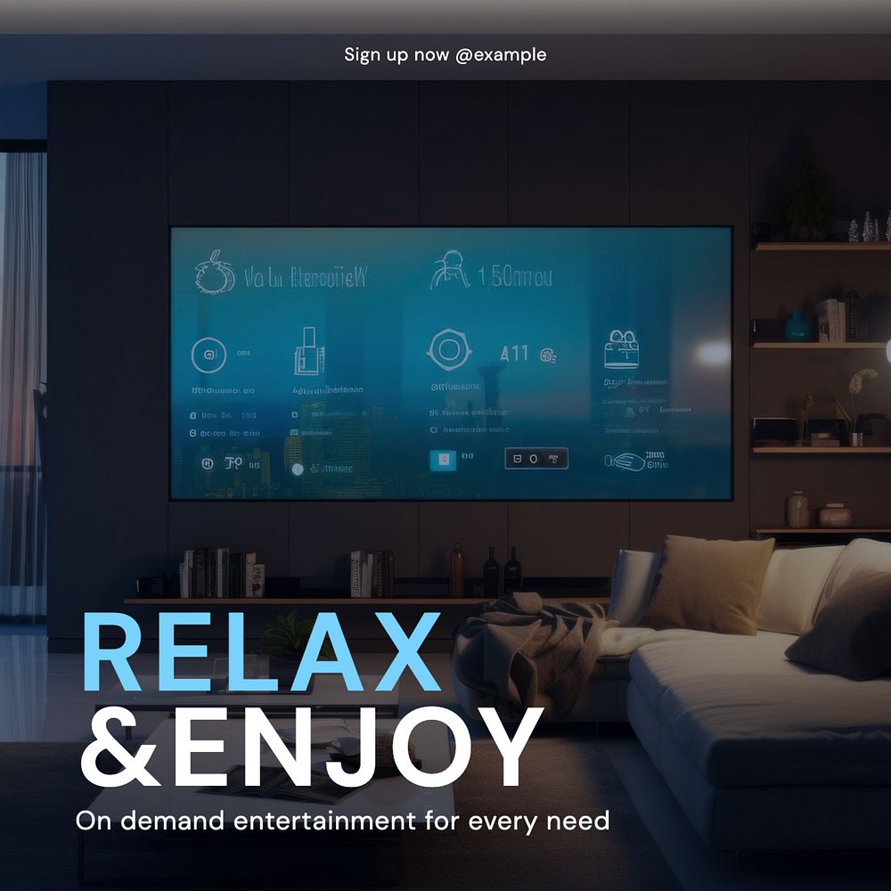 Smart home Instagram post template | Premium Editable Template - rawpixel