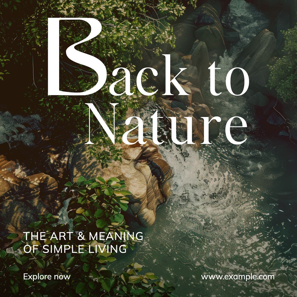 Nature & simple life Instagram | Premium Editable Template - rawpixel