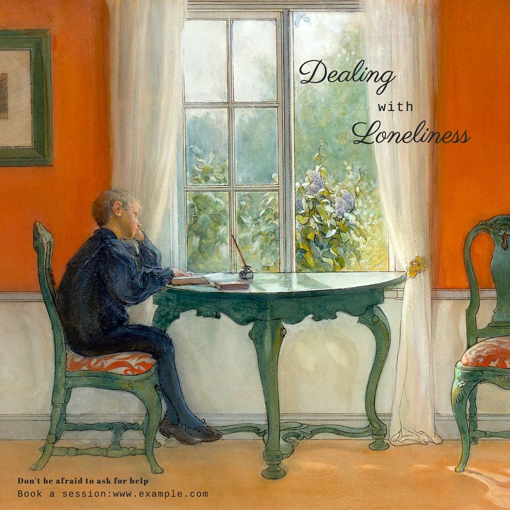 Loneliness Instagram post template | Premium Editable Template - rawpixel