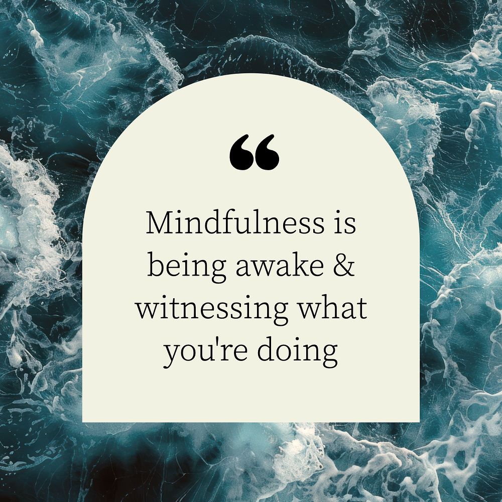 Mindfulness quote Instagram post template | Premium Editable Template ...