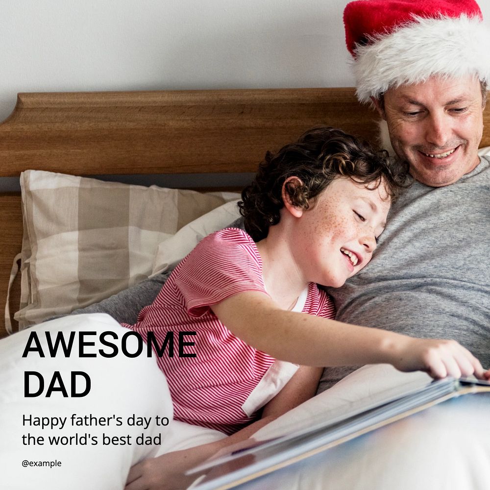 Awesome dad Instagram post template | Premium Editable Template - rawpixel