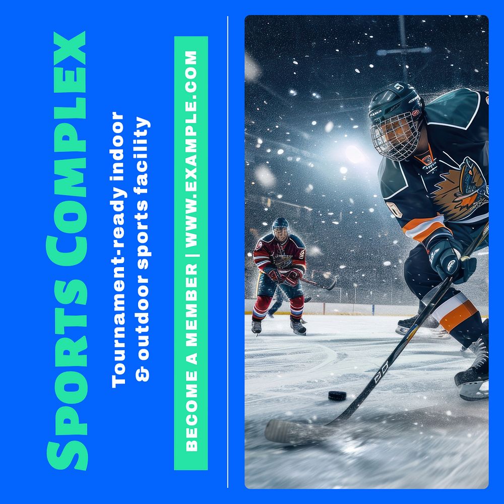 Sports complex Instagram post template | Premium Editable Template ...