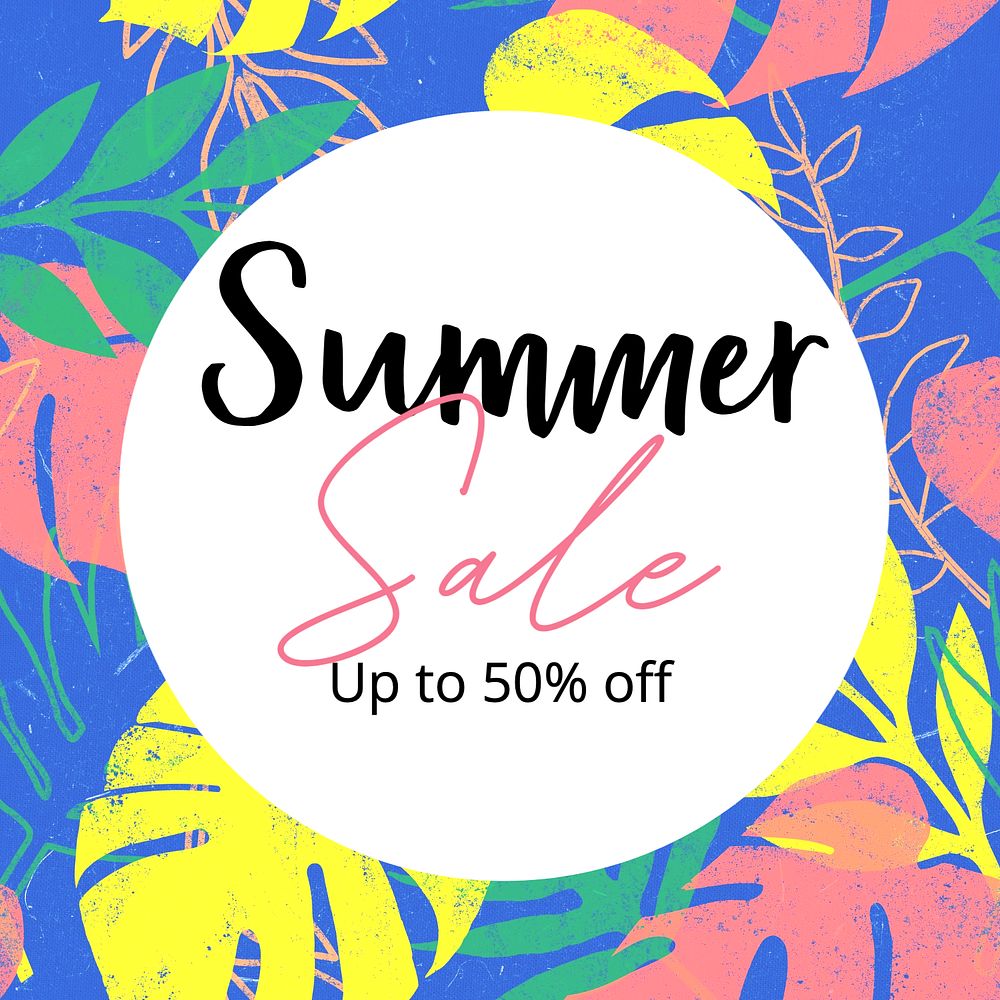 Summer sale Instagram post template | Premium Editable Template - rawpixel