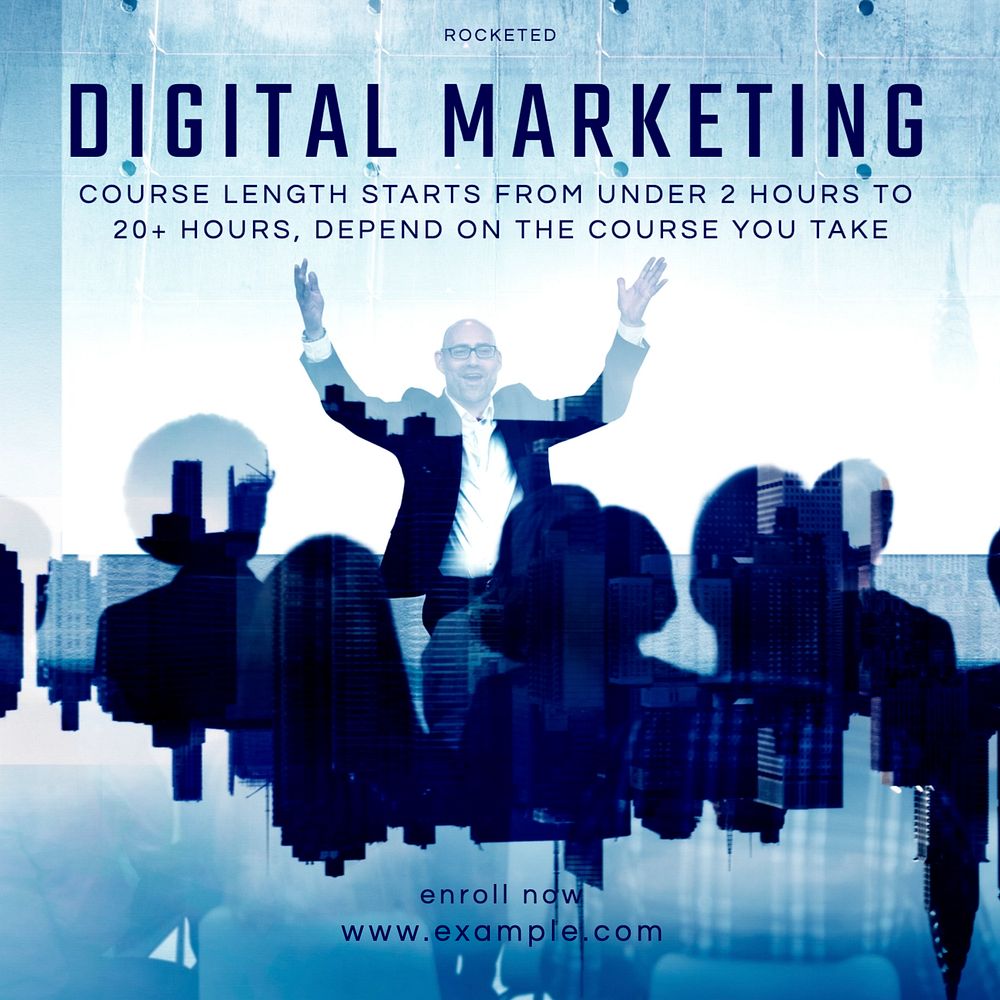 Digital marketing course Instagram post | Premium Editable Template ...