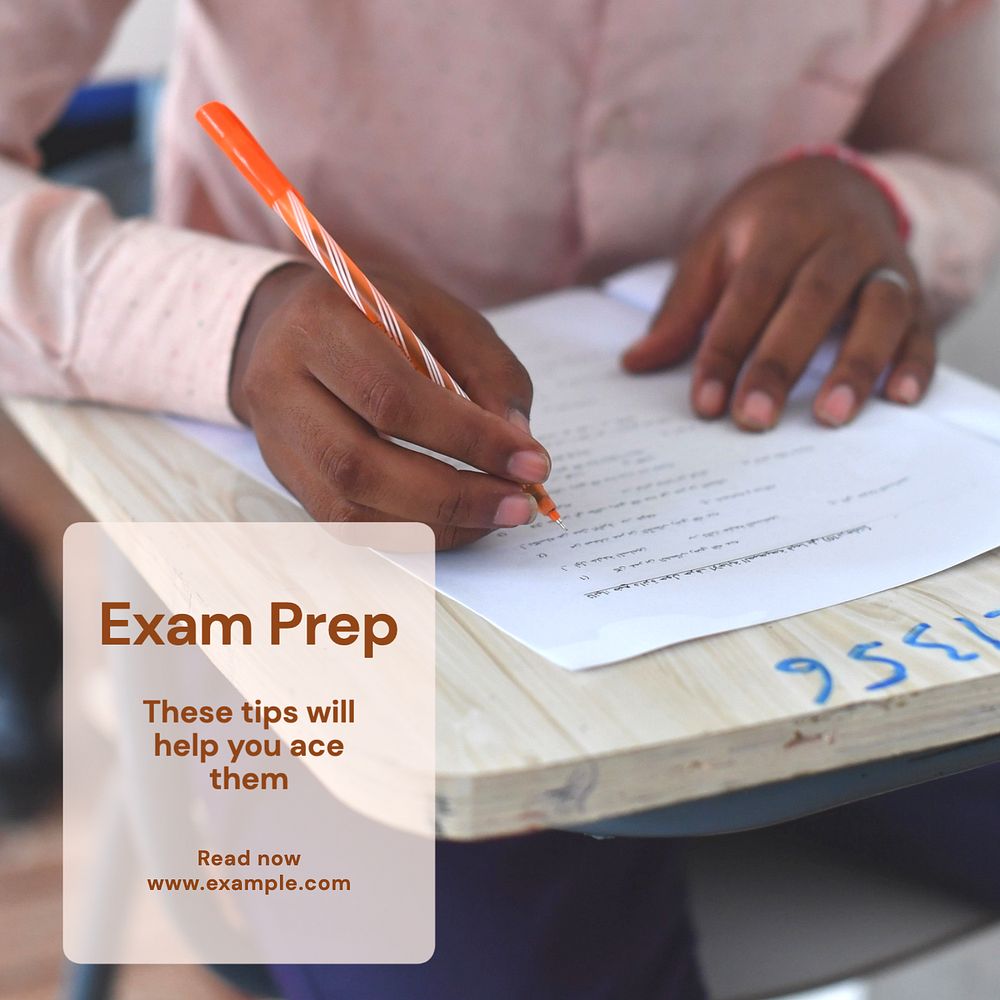 Exam preparation Instagram post template | Premium Editable Template ...