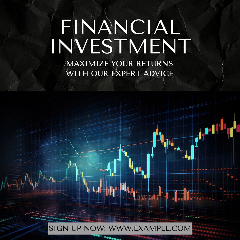 Financial investment Instagram post template | Premium Editable ...
