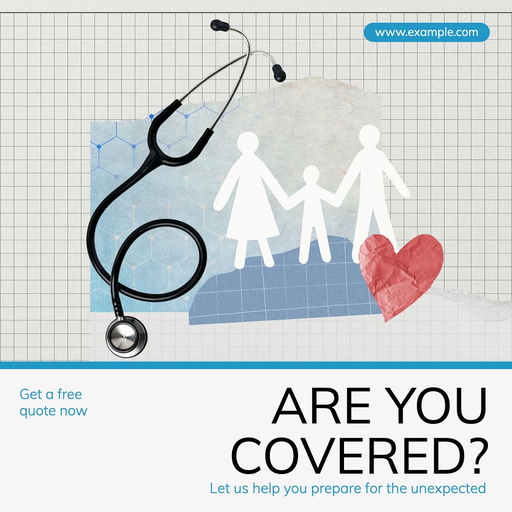 Health insurance ads Instagram post | Premium Editable Template - rawpixel