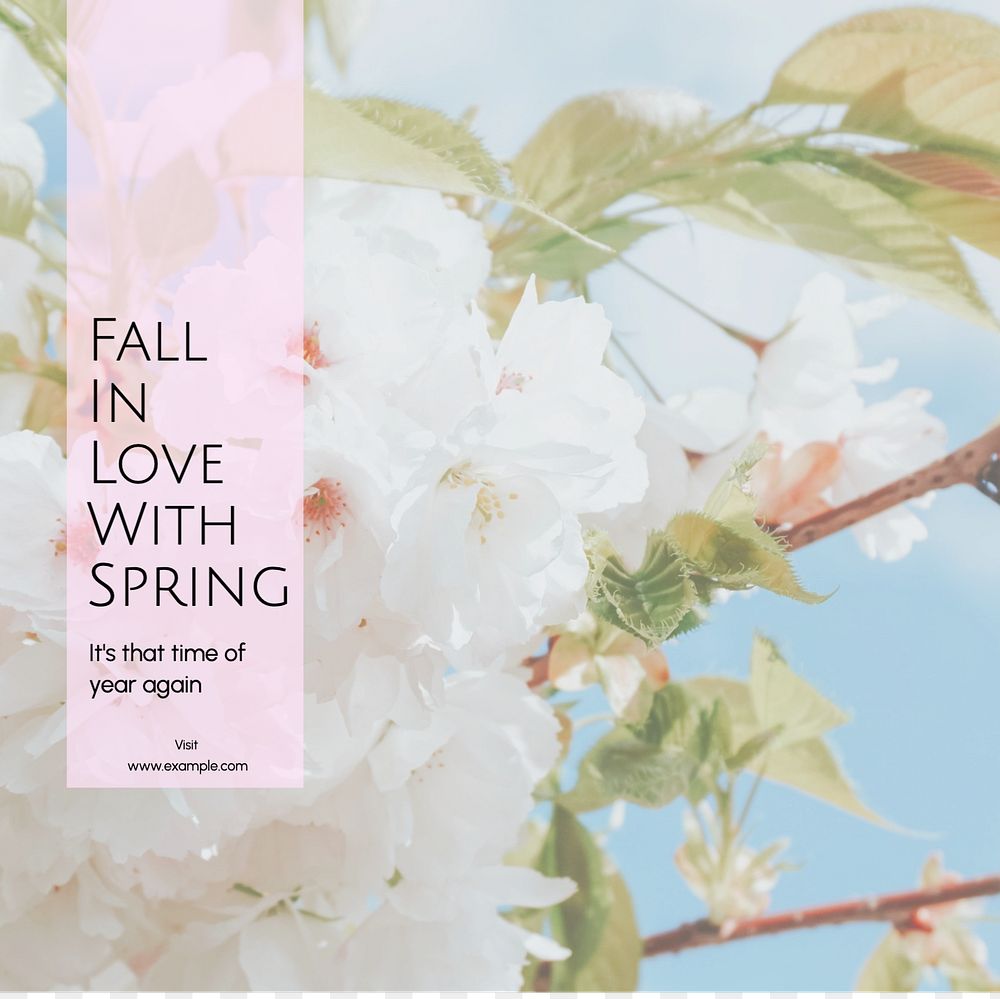 Spring Instagram post template | Premium Editable Template - rawpixel