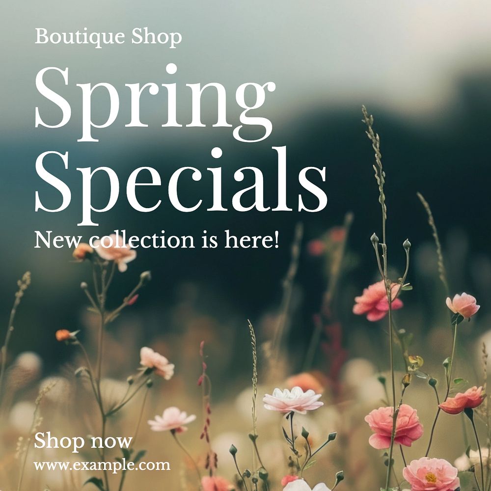Spring specials Instagram post template | Premium Editable Template ...