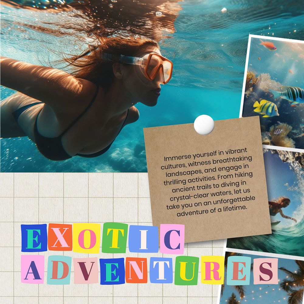 exotic adventures Instagram post template | Premium Editable Template - rawpixel