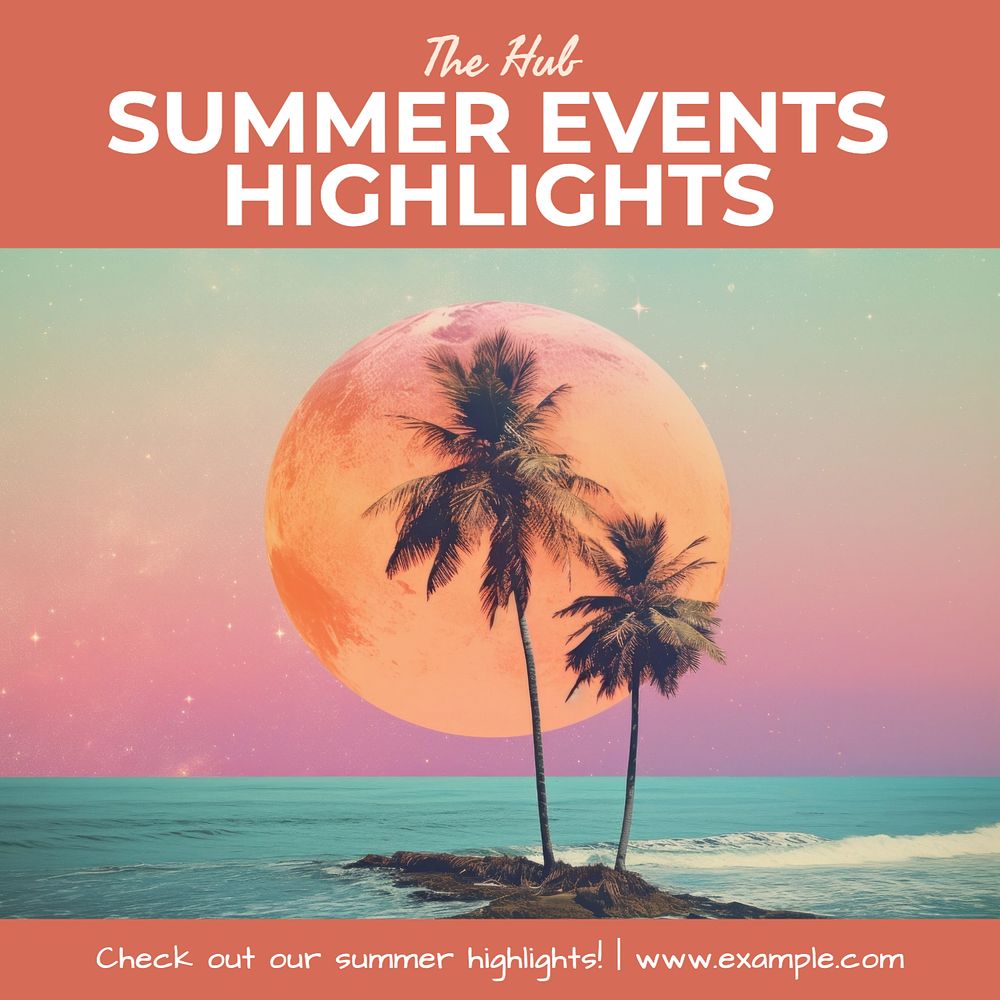 Summer events highlights Facebook post | Premium Editable Template ...