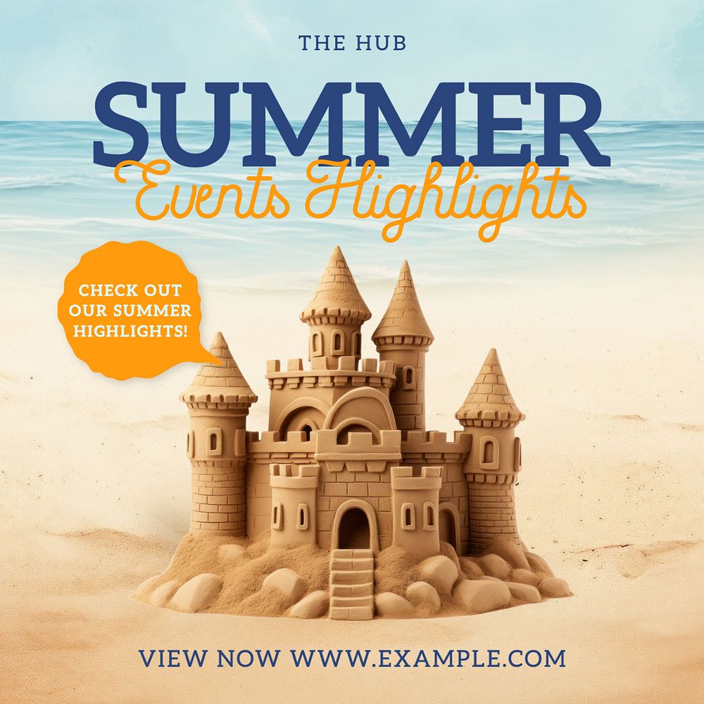 Summer events highlights Facebook post | Premium Editable Template ...