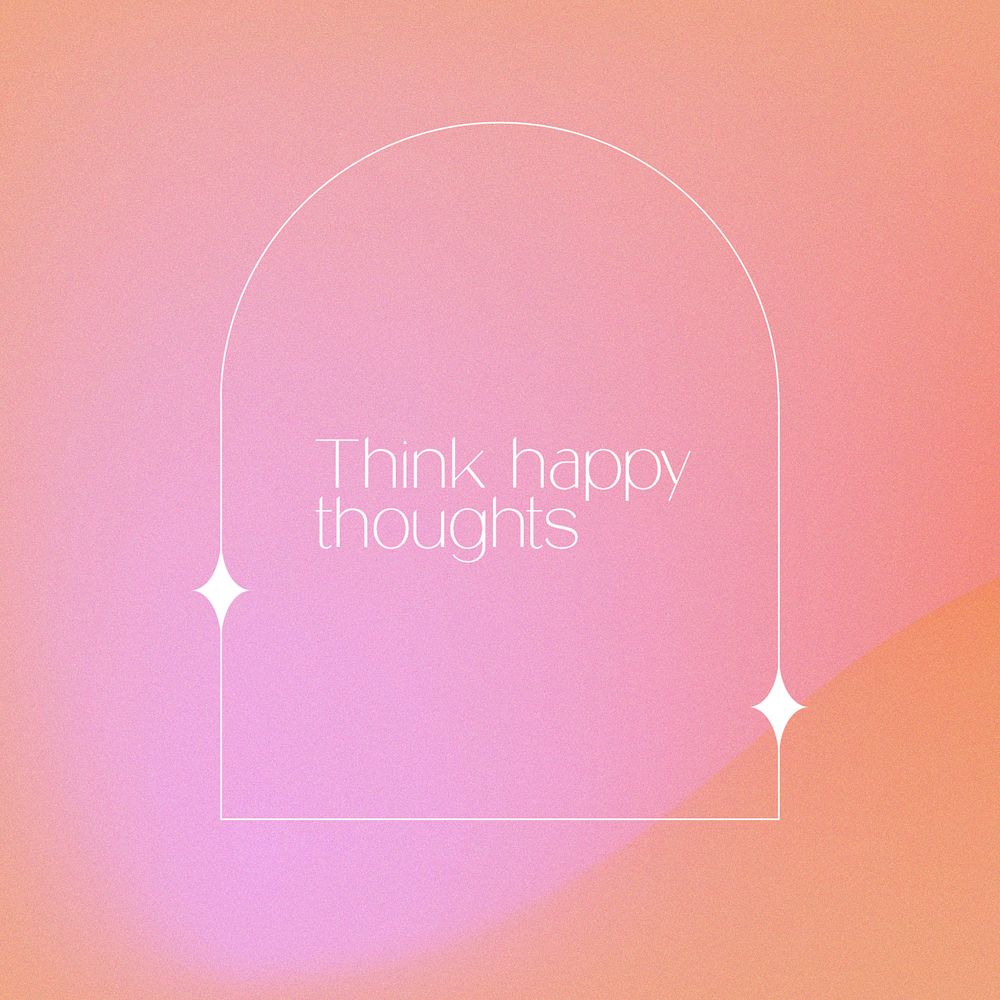 Think happy thoughts Instagram post | Premium Editable Template - rawpixel