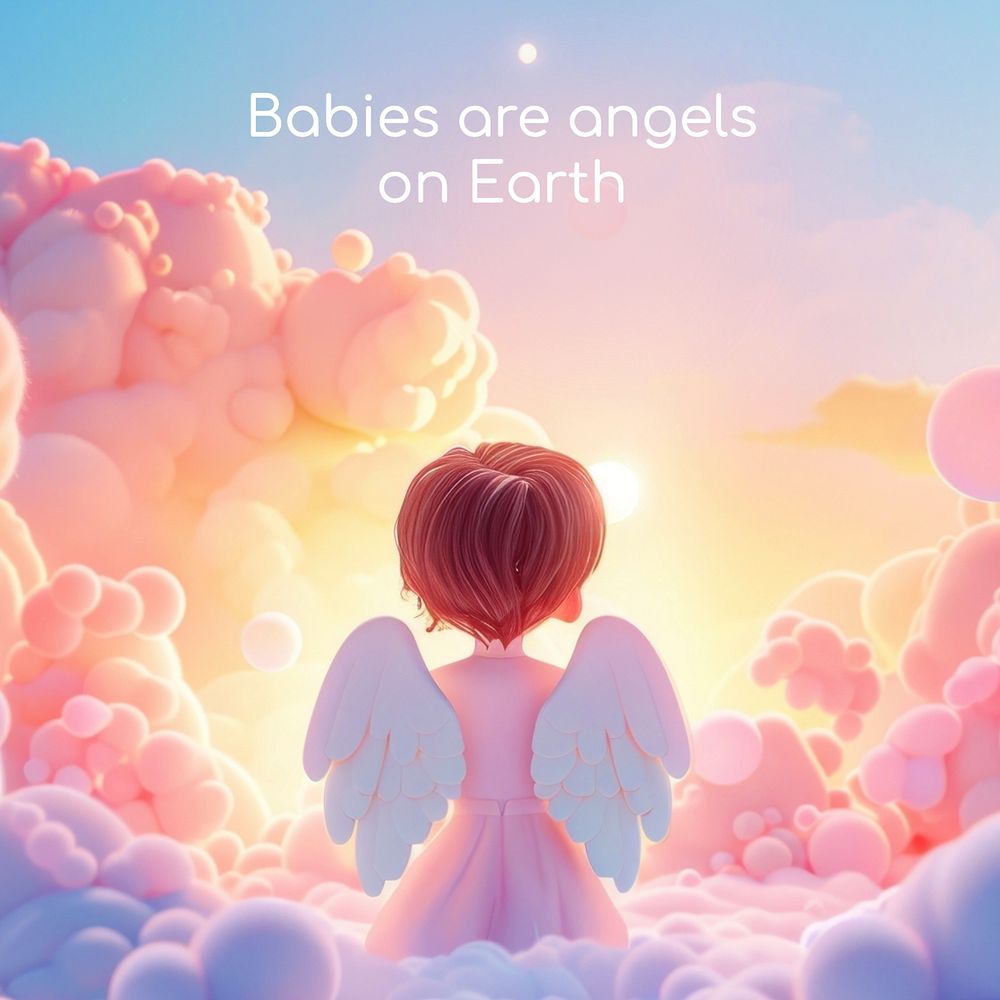 Angel quote Instagram post template | Premium Editable Template - rawpixel