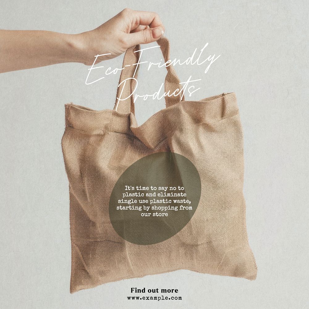 Eco-friendly products Instagram post template, | Premium Editable ...