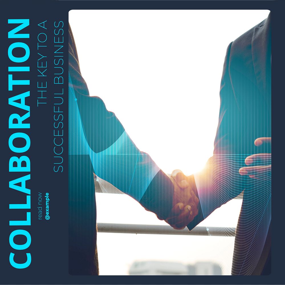 Business collaboration Instagram post template | Premium Editable ...