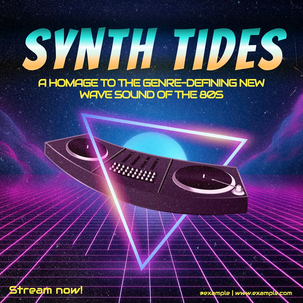 New wave music album cover | Premium Editable Template - rawpixel