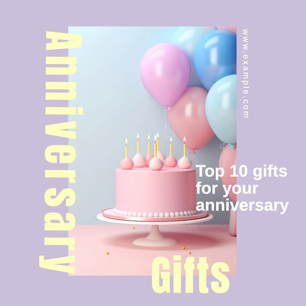 Happy anniversary Instagram post template | Premium Editable Template ...