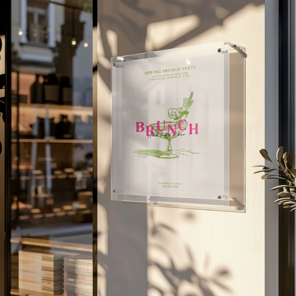 Restaurant sign mockup, editable design | Premium Mockup Generator ...