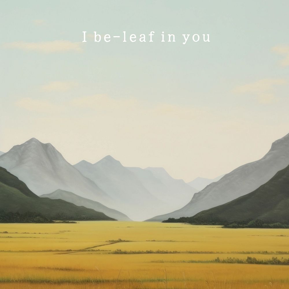 I be-leaf you Instagram post | Premium Editable Template - rawpixel