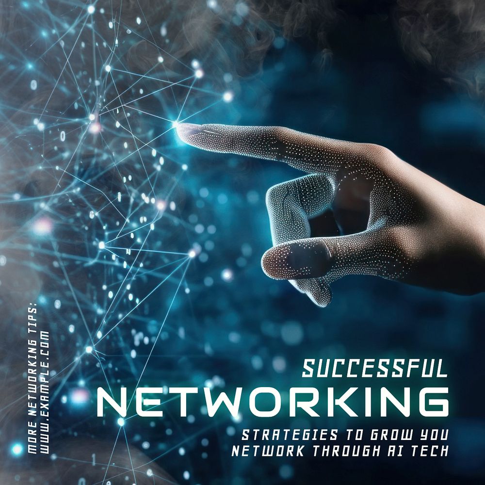 Successful networking Instagram post template | Premium Editable ...