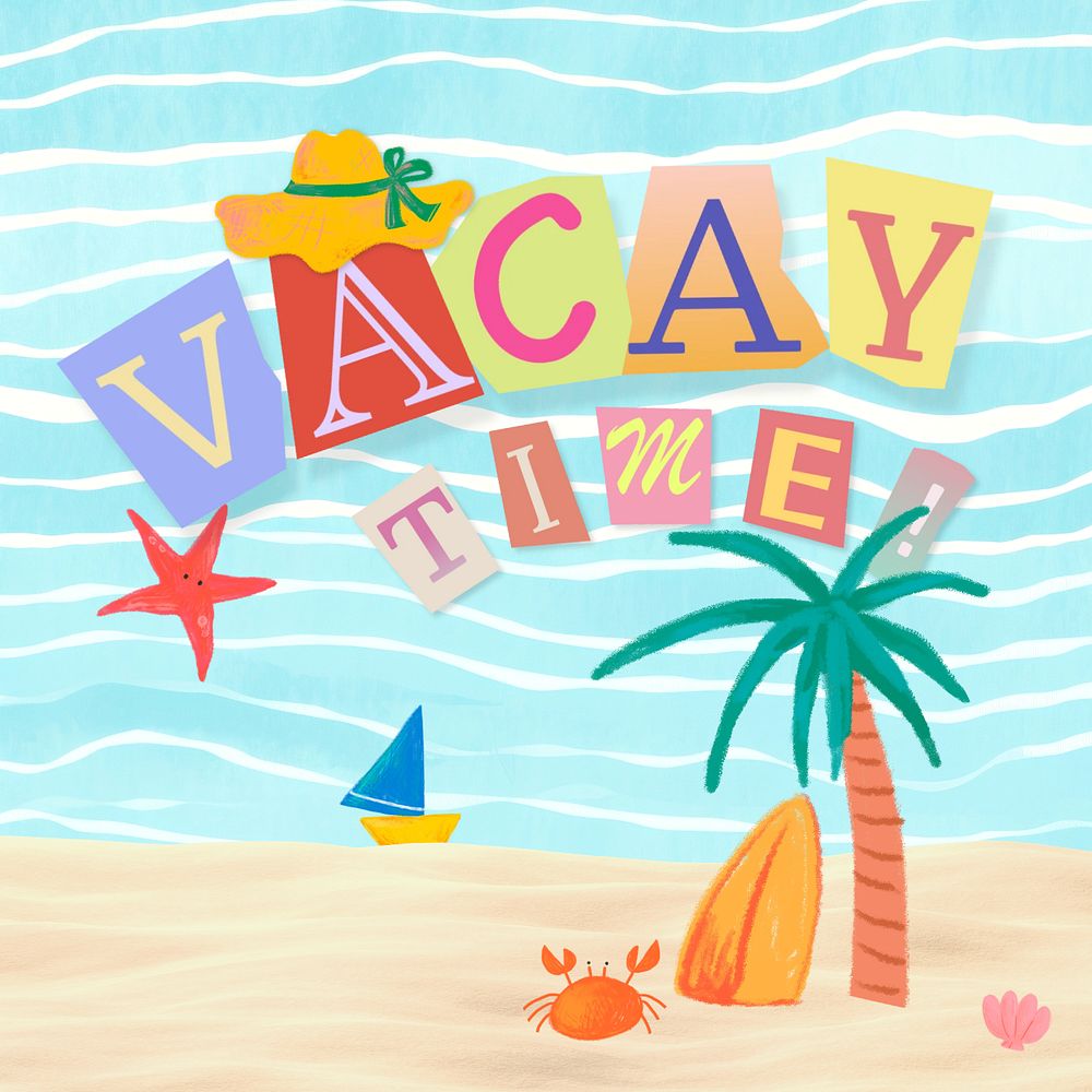 Vacay time Instagram post template | Premium Editable Template - rawpixel