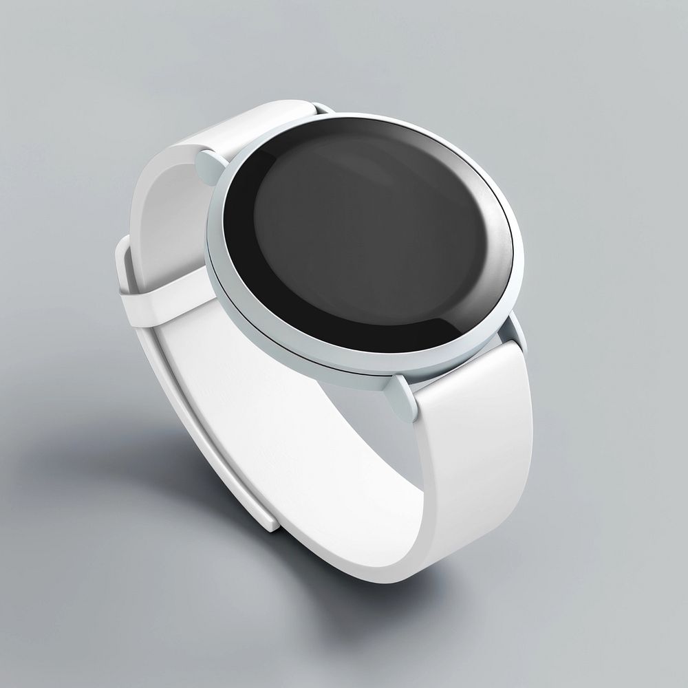 White smartwatch mockup, editable digital | Premium Mockup Generator ...