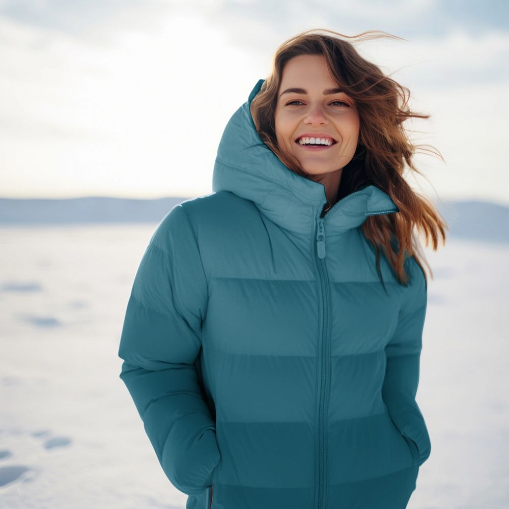 Editable Winter puffer jacket mockup | Premium Mockup Generator - rawpixel