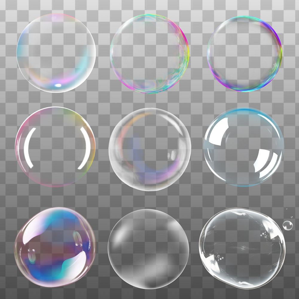 Transparent editable bubble element set | Premium Editable Design ...